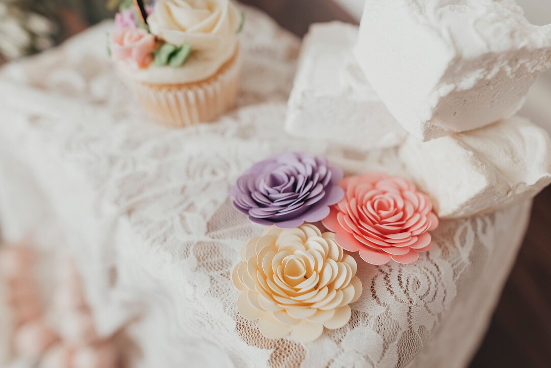 Small Paper Flowers - Tea Party Decor - Bridal Tea Party - Wedding ...