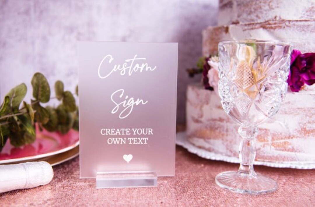 Custom Acrylic Wedding Sign Custom Acrylic Sign Acrylic - Etsy