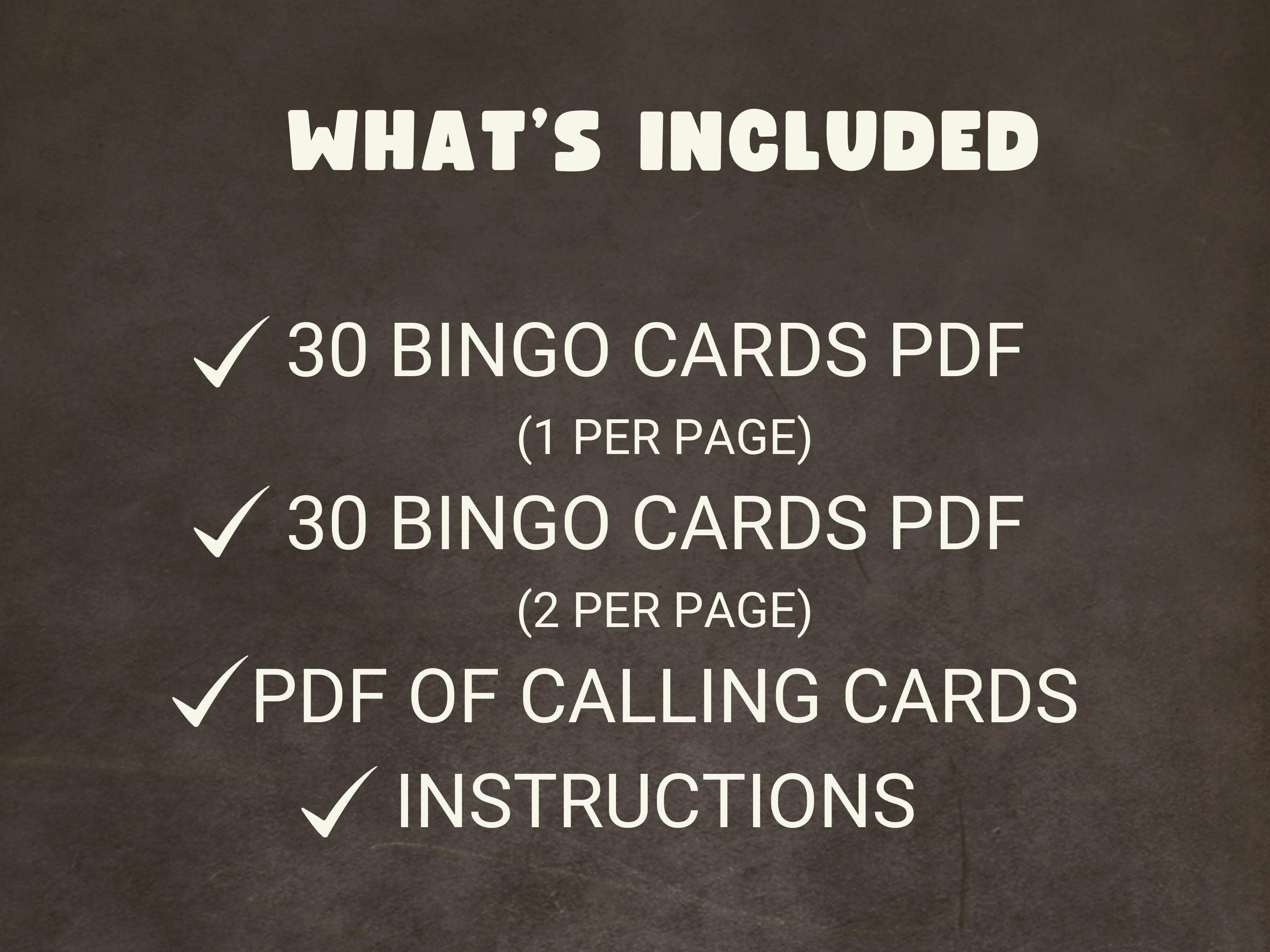 Printable Thanksgiving Bingo Activity With 30 Bingo Cards ...