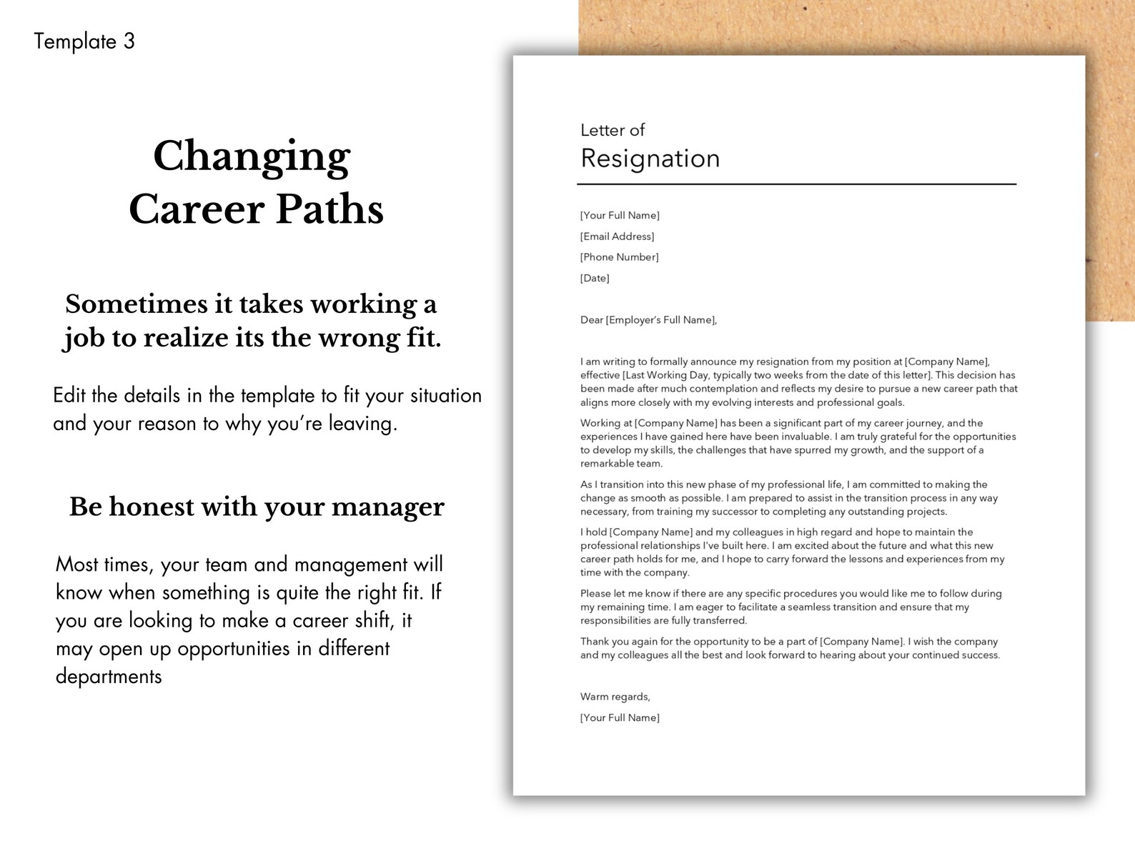 Resignation Letter Template Bundle for Microsoft Word and Google Docs ...