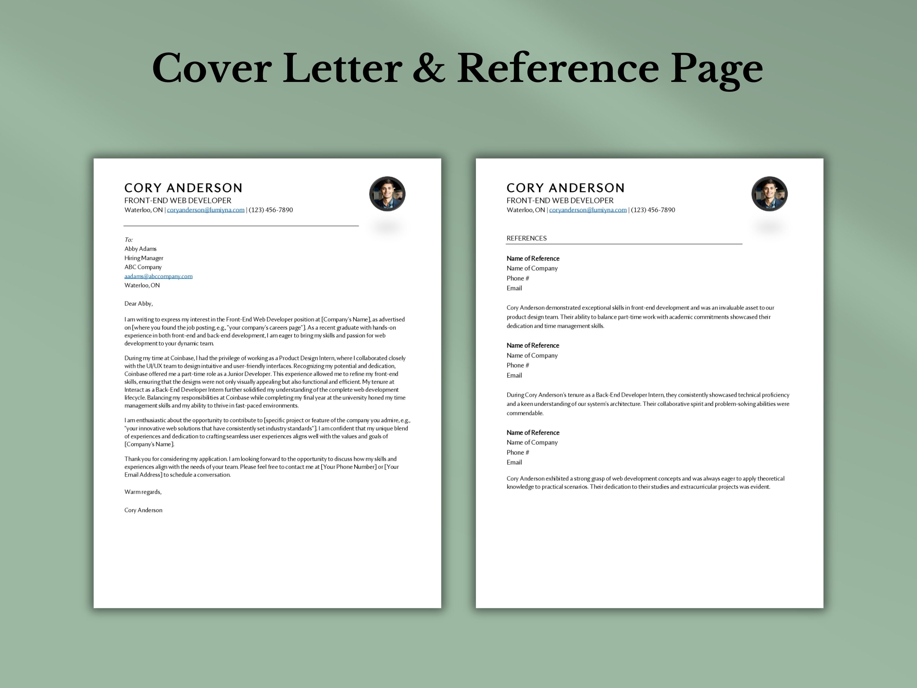 New Graduate Resume Template for Google Docs & Word Professional and ...