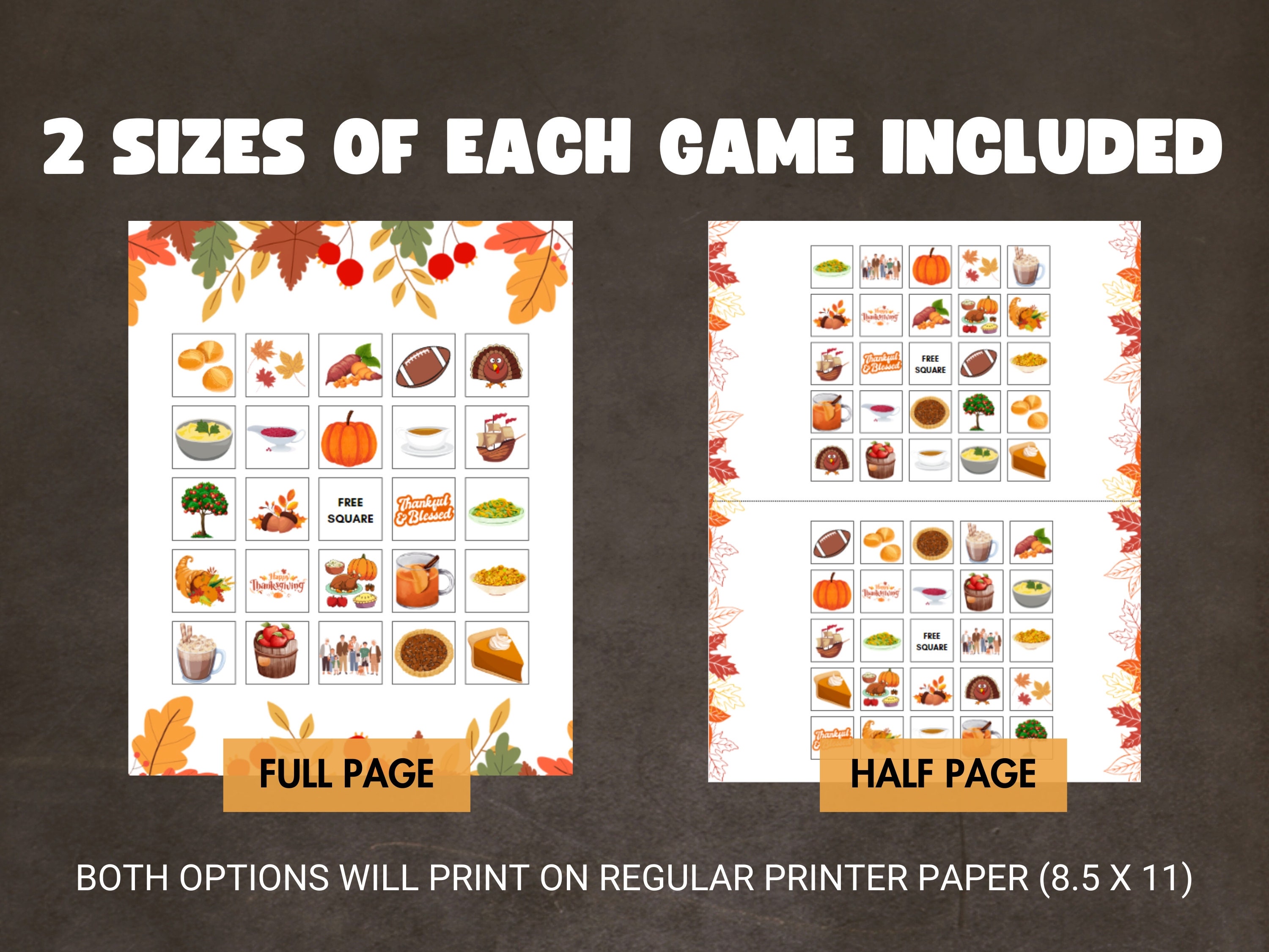 Printable Thanksgiving Bingo Activity With 30 Bingo Cards ...