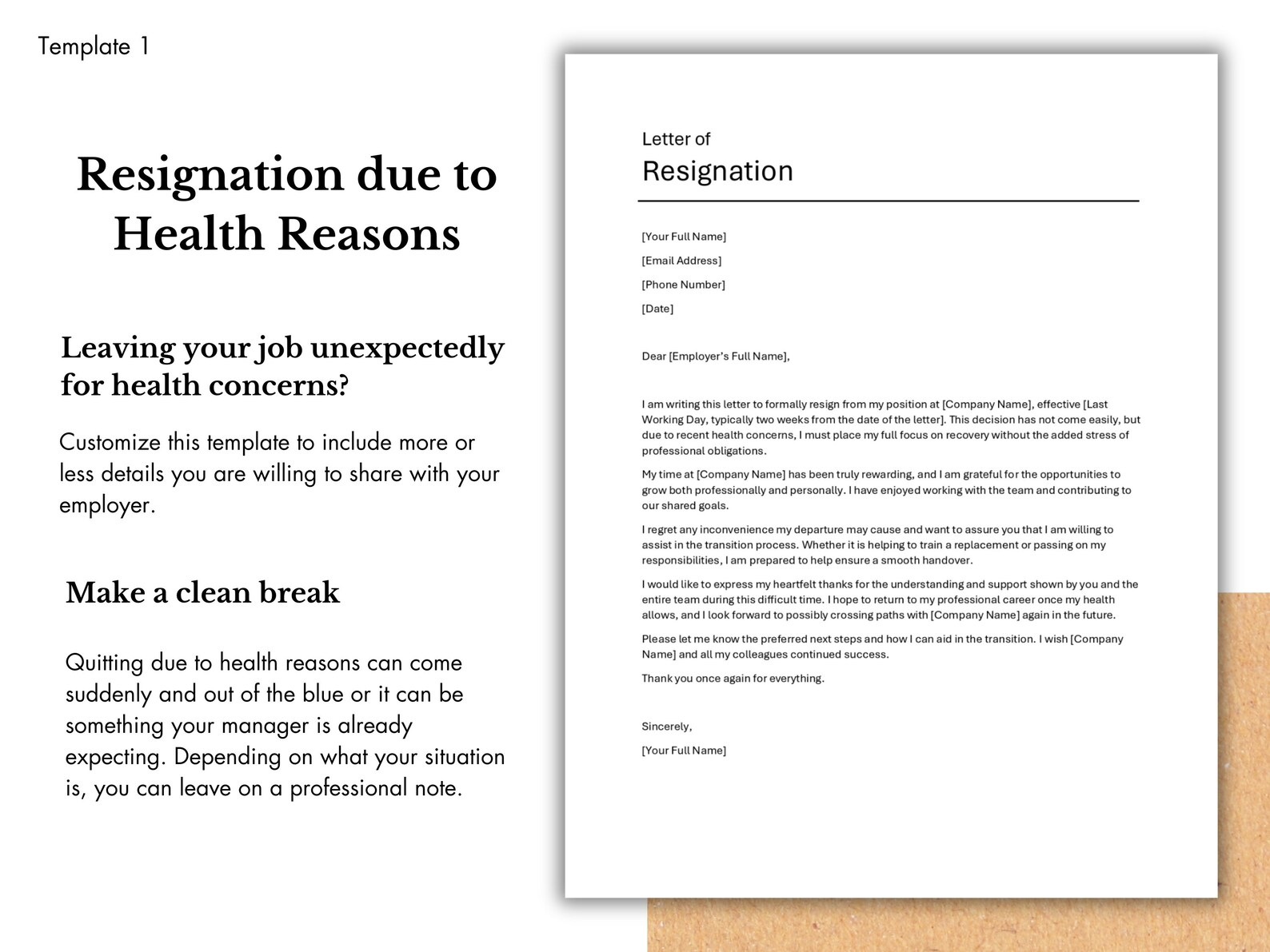 Resignation Letter Template Bundle for Microsoft Word and Google Docs ...
