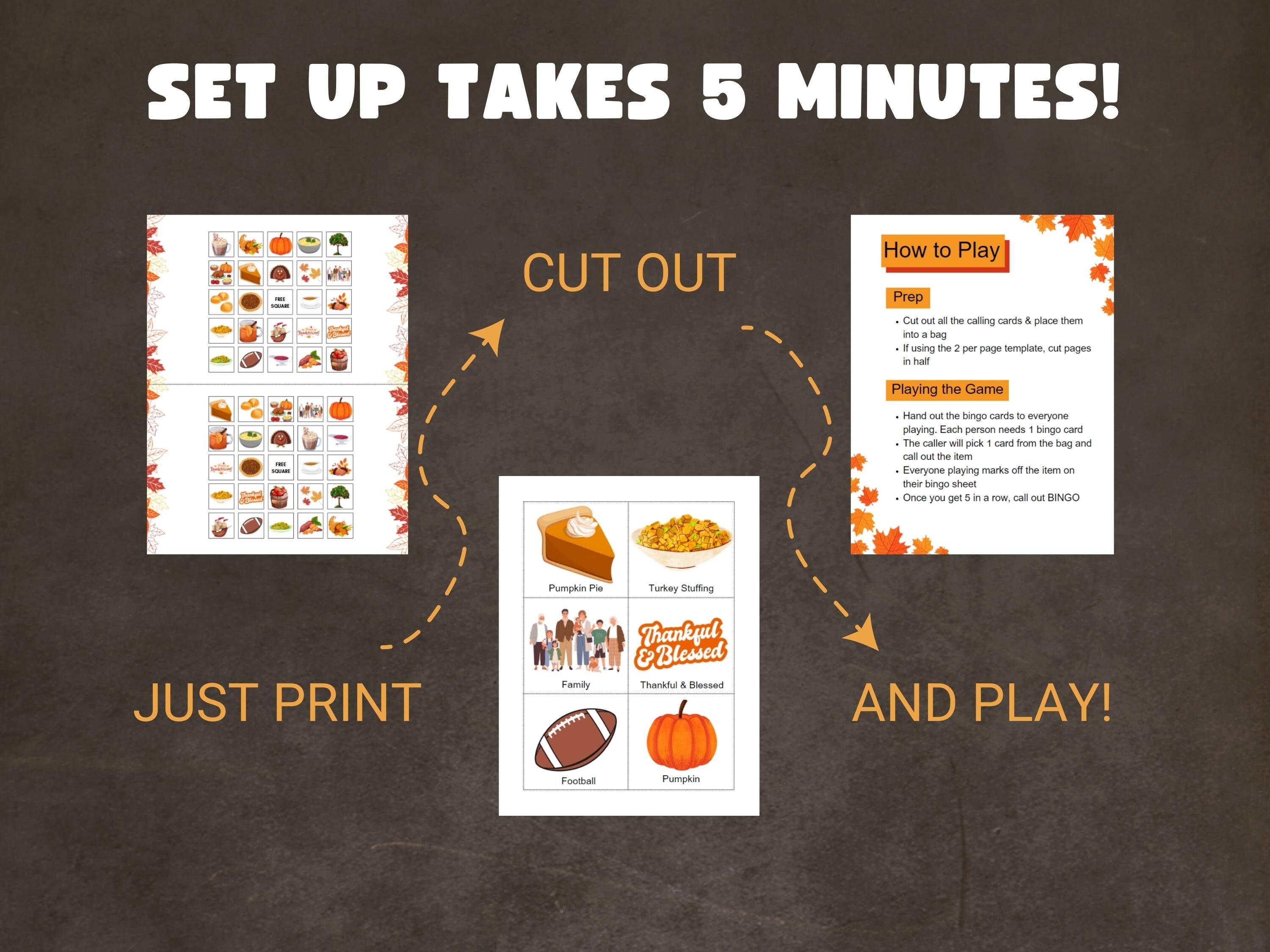 Printable Thanksgiving Bingo Activity With 30 Bingo Cards ...