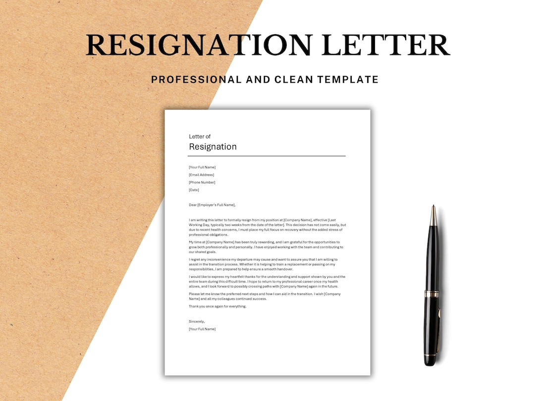Resignation Letter Template Bundle for Microsoft Word and Google Docs ...