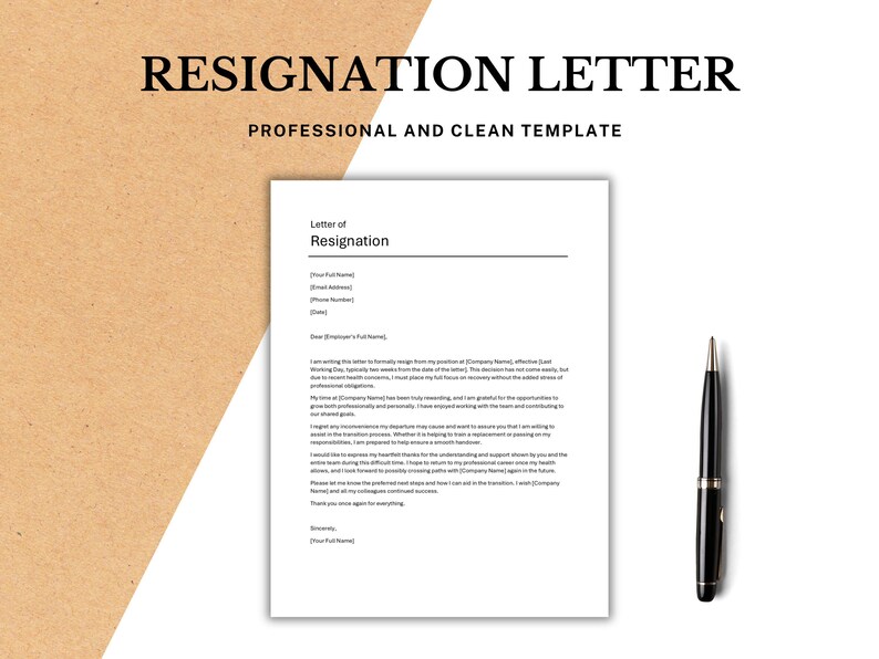 Resignation Letter Template Bundle for Microsoft Word and Google Docs ...