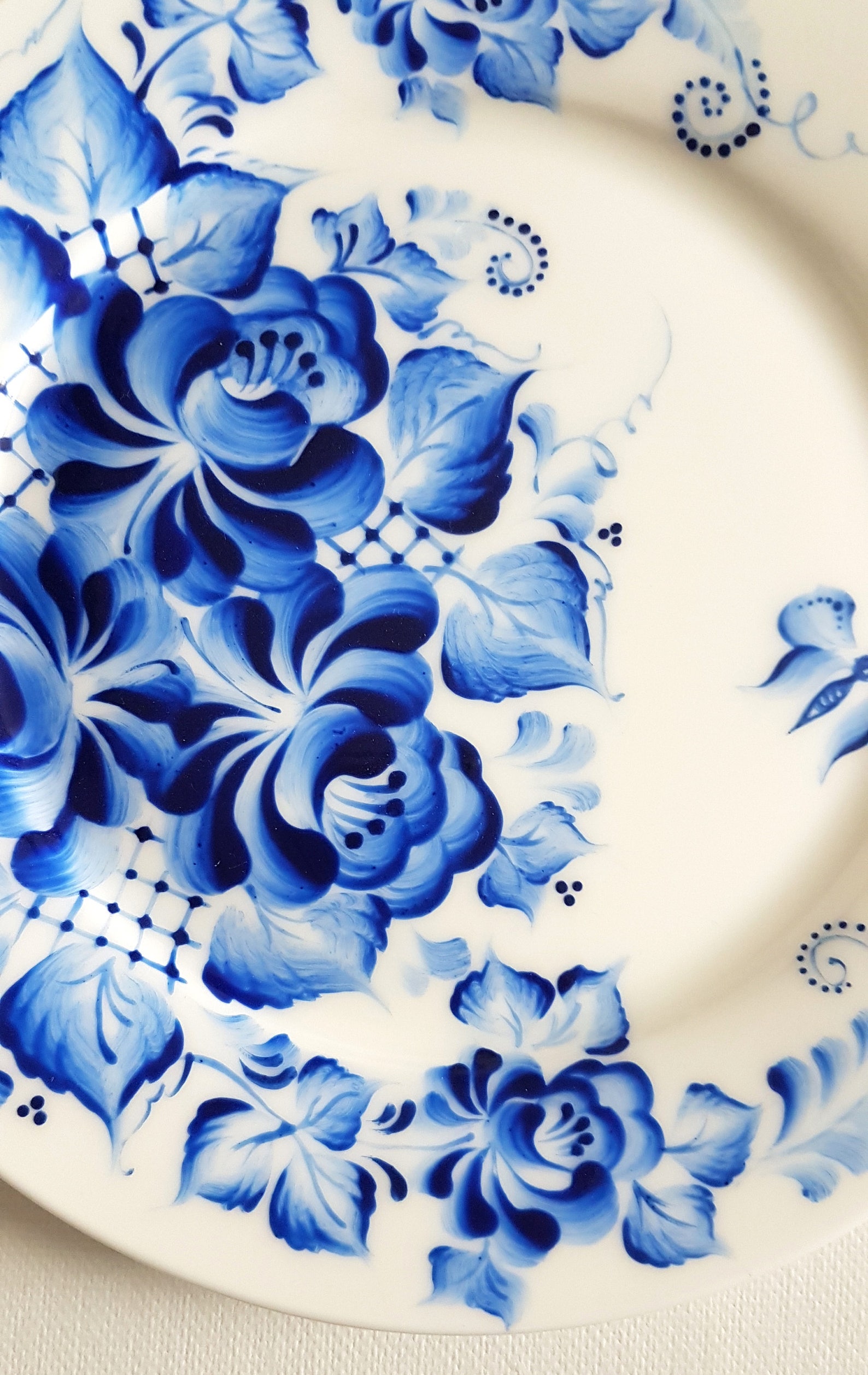 Personalised Hand Painted Name Plates Blue and White Bone China Quote ...