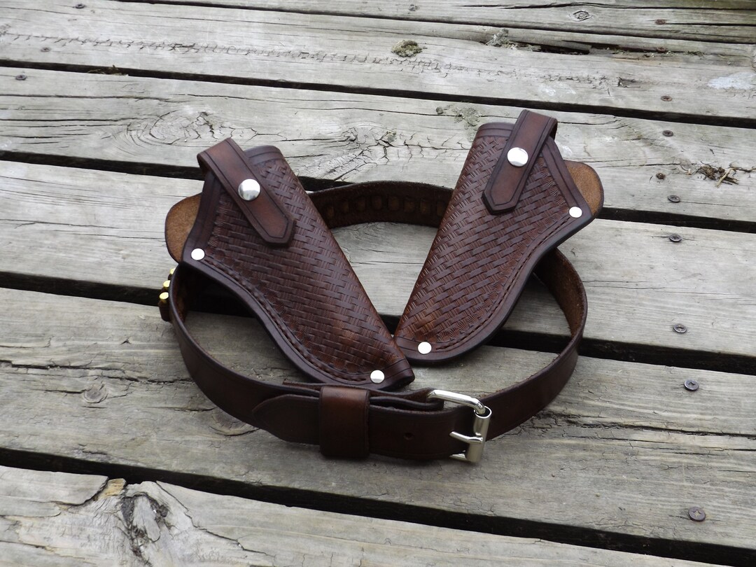 Leather Gun Belt 22lr Ruger Wrangler Heritage Rough Rider Cowboy ...