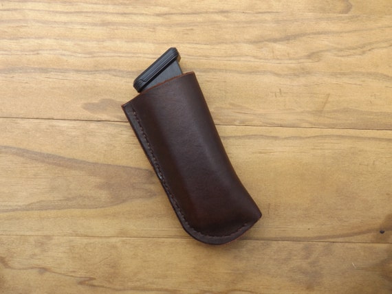 Leather Double Stack Magazine Holster Pouch 9mm Full Size | Etsy