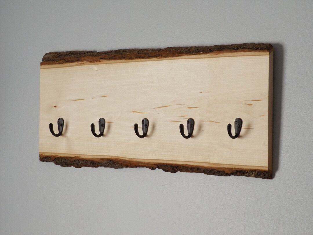 Rustic Log Coat Hanger Cabin Wood Burned Family Name American Home ...