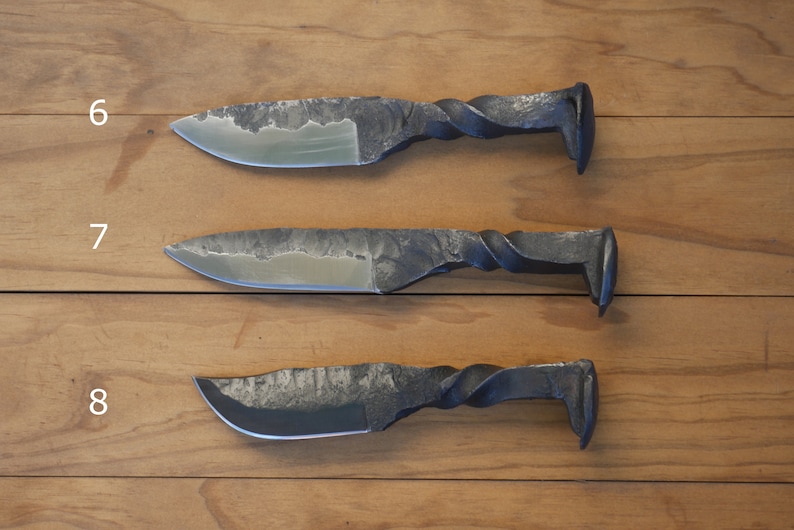 Hand Forged Railroad Spike Knife Drop Point Bowie Full Tang - Etsy