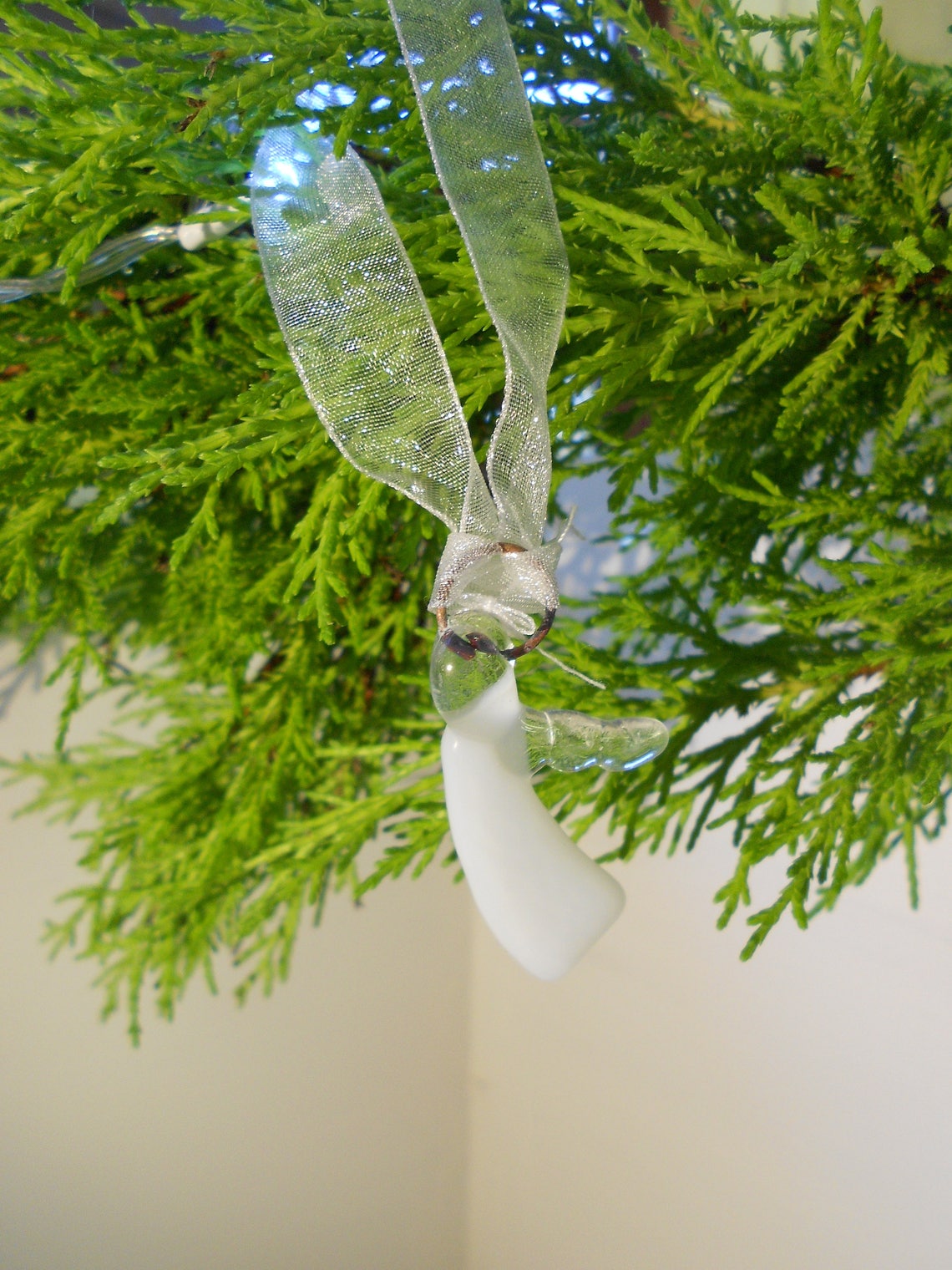 Handmade Fused Glass Art - Hanging Angel - Christmas Decoration - Etsy