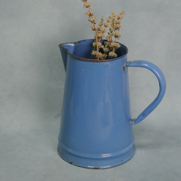 French Enamelware Pitcher - Etsy