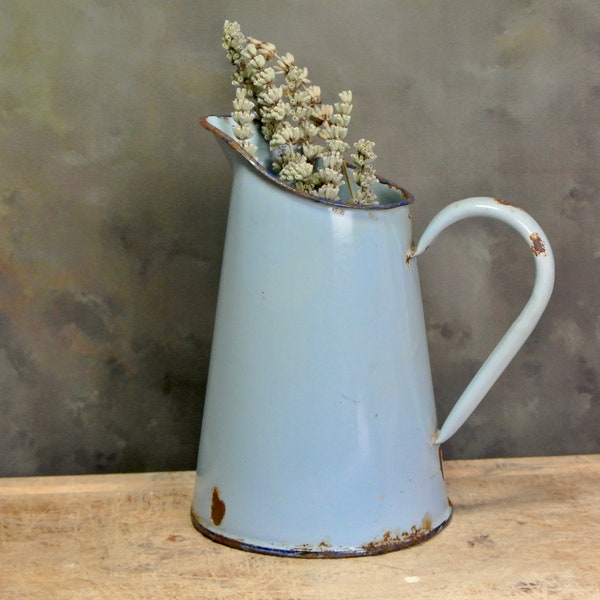 French Enamelware Pitcher - Etsy
