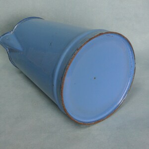 Vintage French Blue Enamelware Pitcher - Etsy