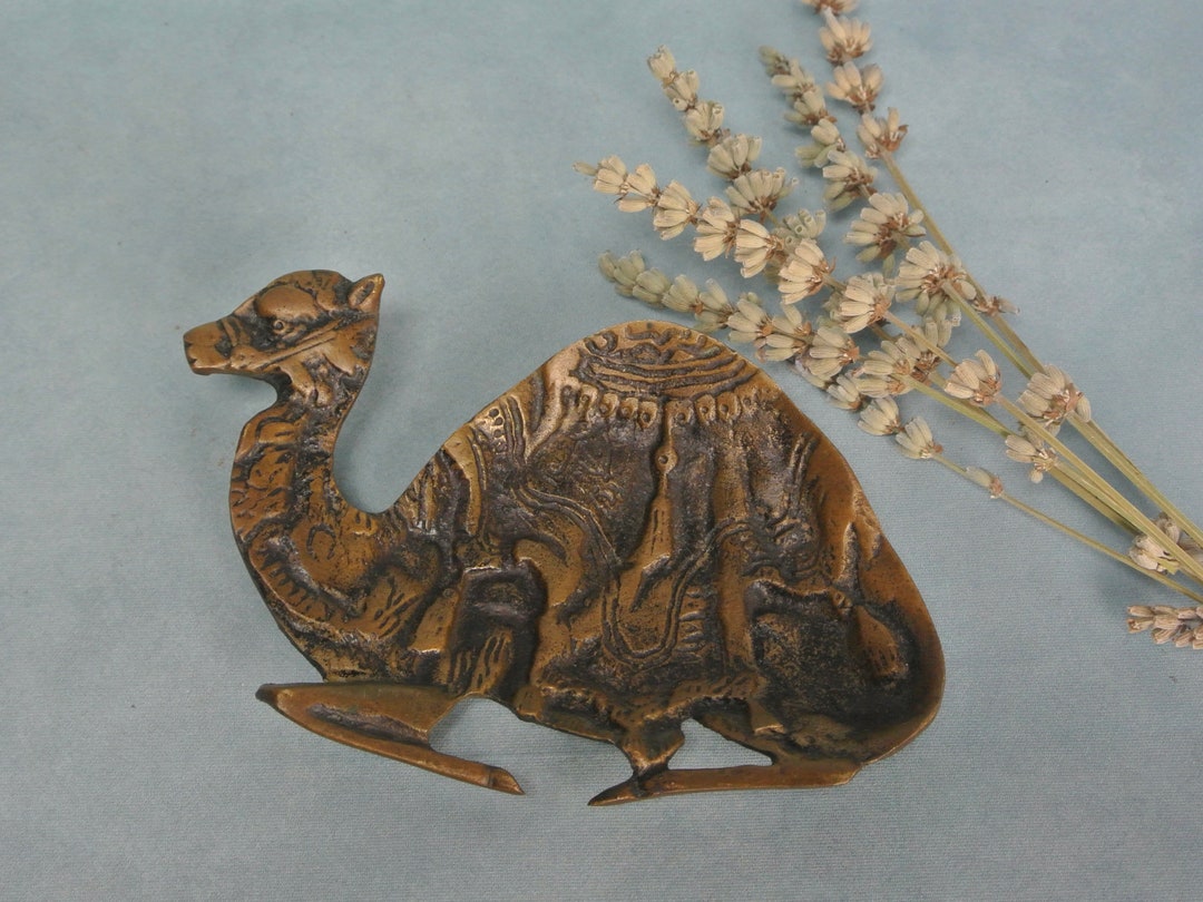 Vintage Brass Camel Coin Dish - Etsy