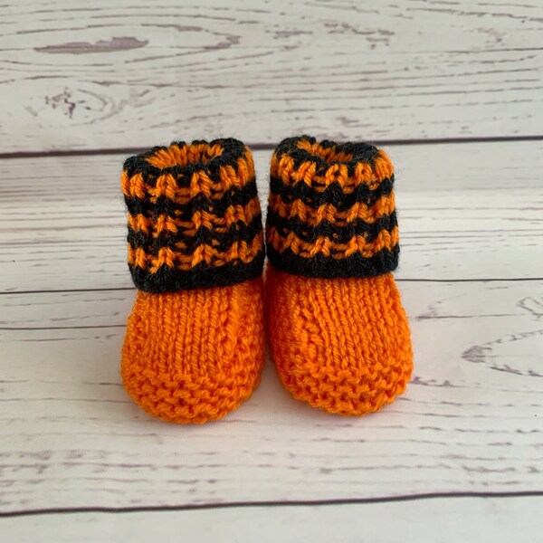 Pumpkin Baby Booties - Etsy