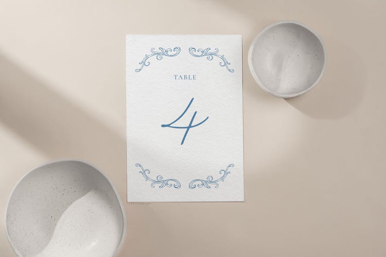 Printable Table Numbers | Hand-drawn Calligraphy Table Numbers ...