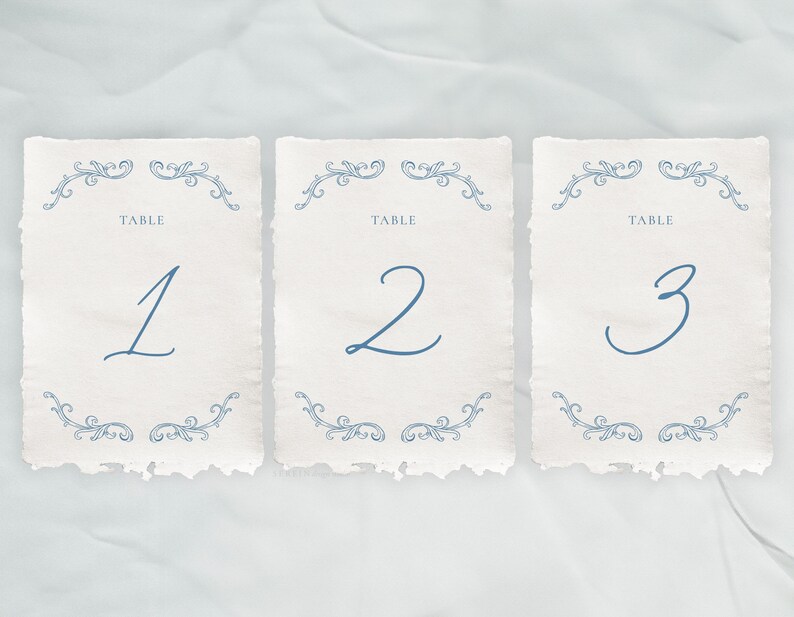 Printable Table Numbers | Hand-drawn Calligraphy Table Numbers ...