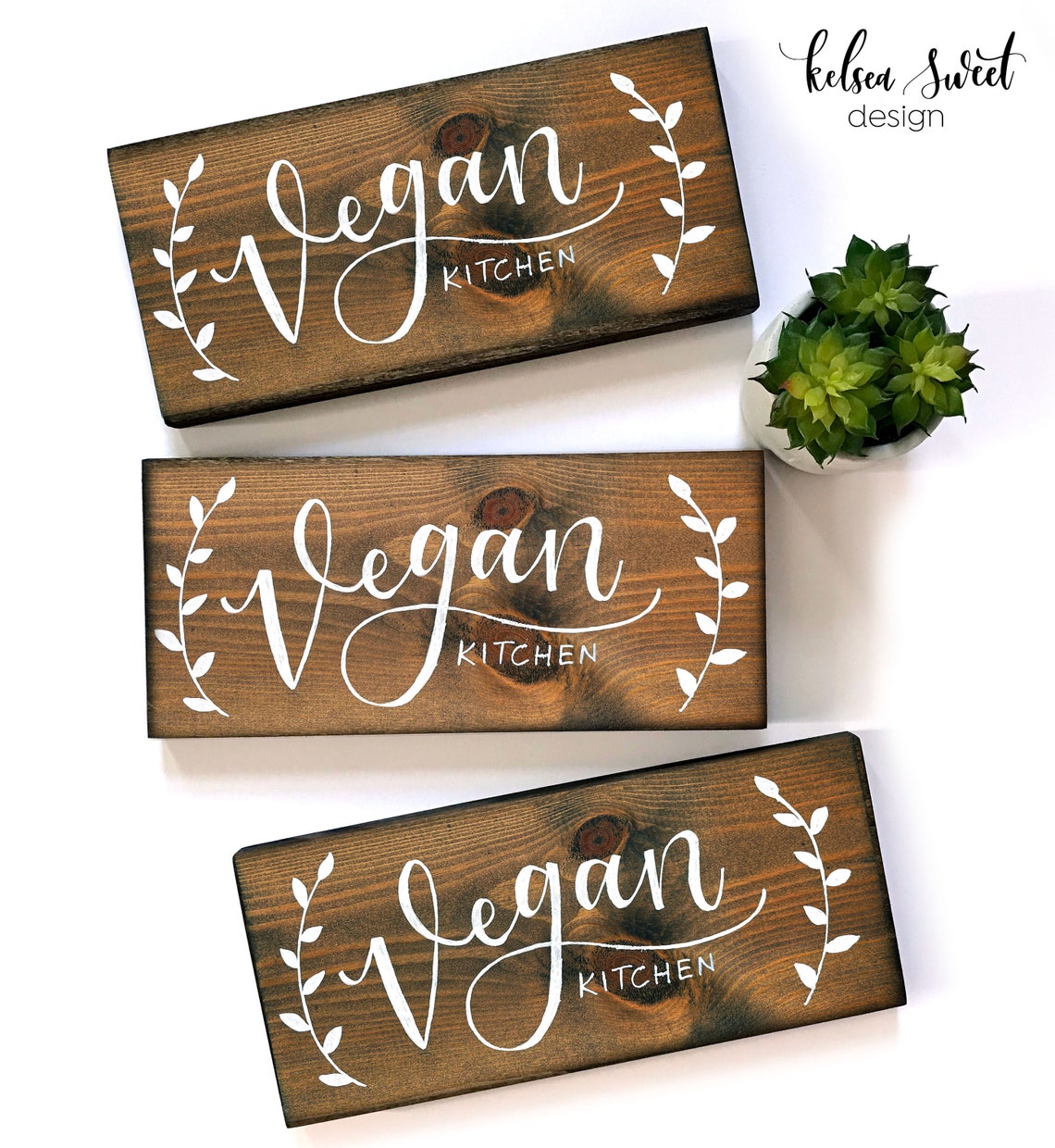 Vegan Kitchen Wood Sign Vegan Gift Plant Based Kitchen - Etsy