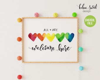 All Are Welcome Here - Etsy