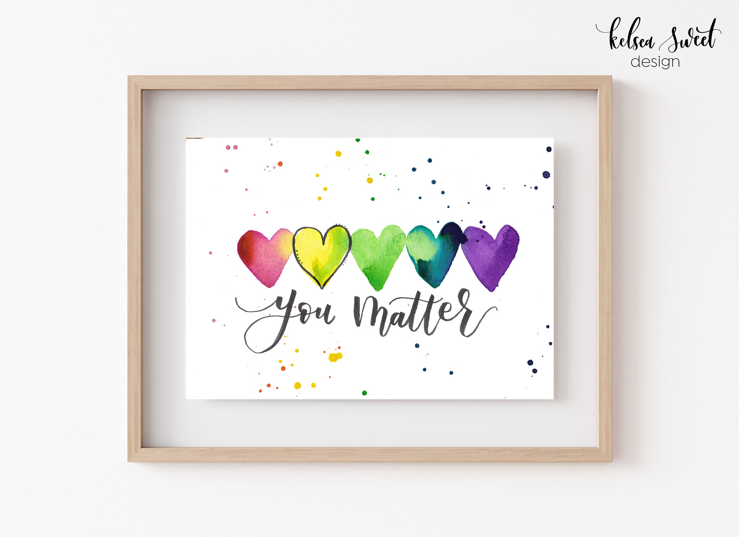 Colorful Classroom Wall Art You Matter Rainbow ORIGINAL - Etsy