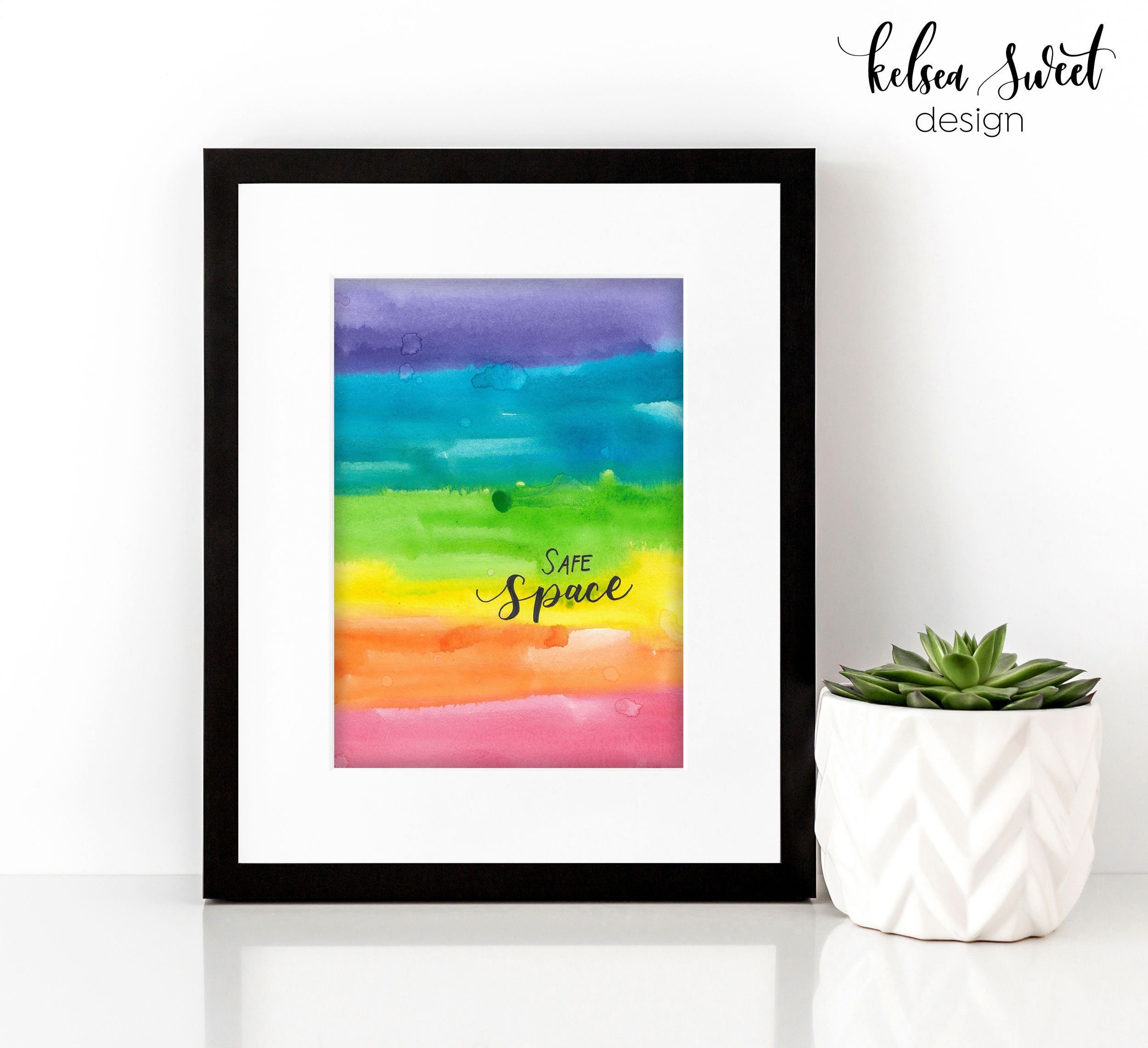 Safe Space, Inclusive Classroom Decor, LBGTQ Pride Decor, Support Trans ...