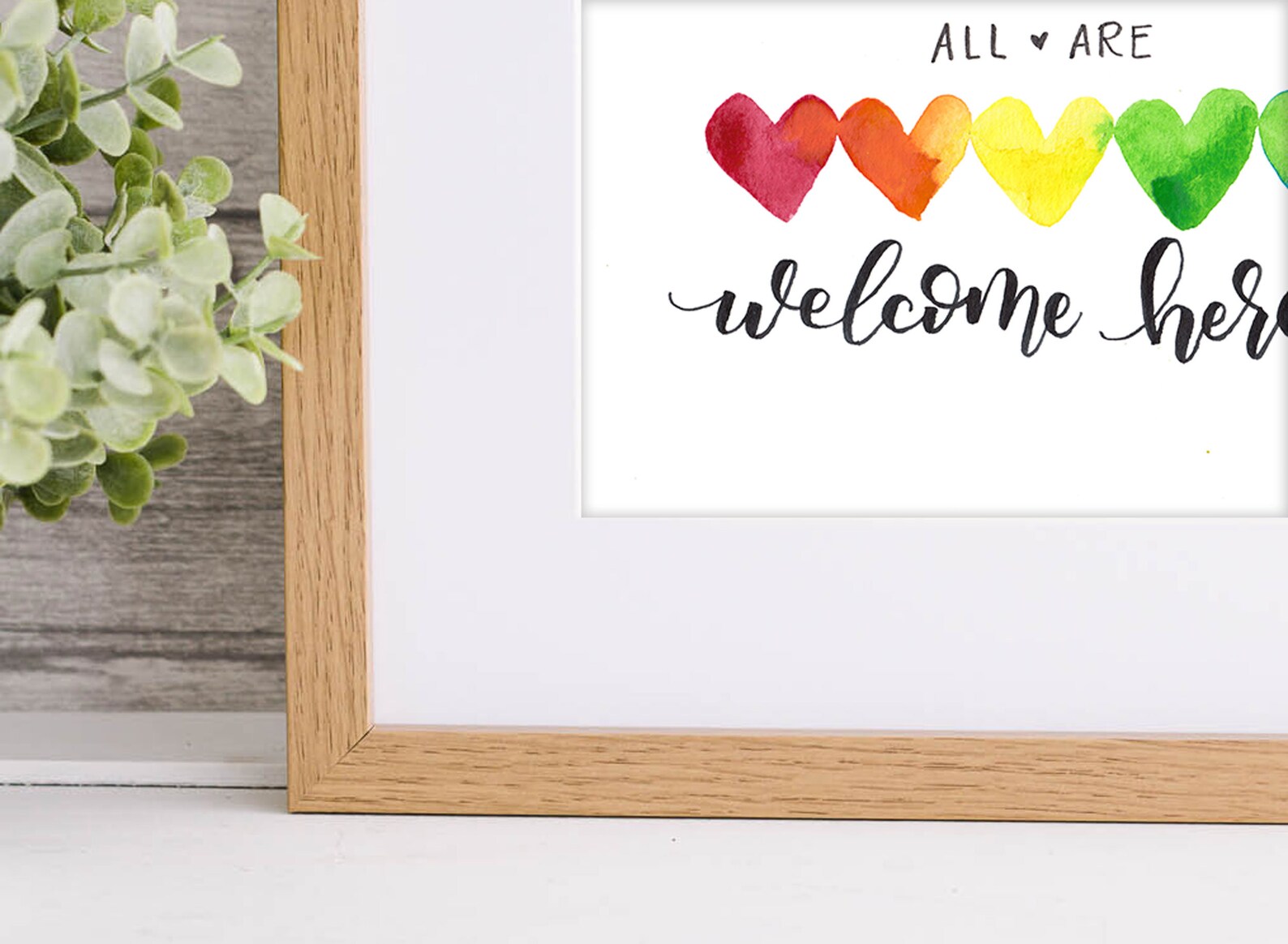 All Are Welcome Here, Inclusive Classroom, Pride Rainbow LBGTQ Decor ...
