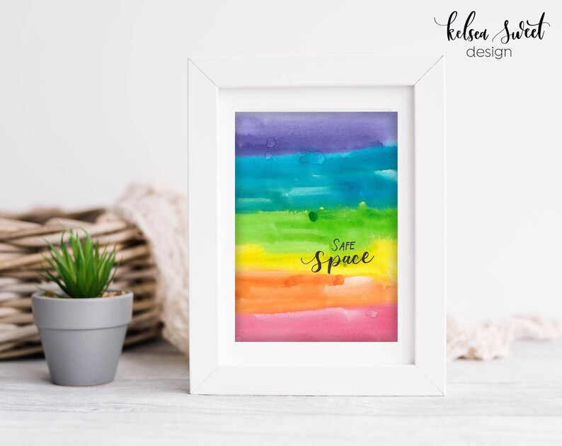 Safe Space, Inclusive Classroom Decor, LBGTQ Pride Decor, Support Trans ...