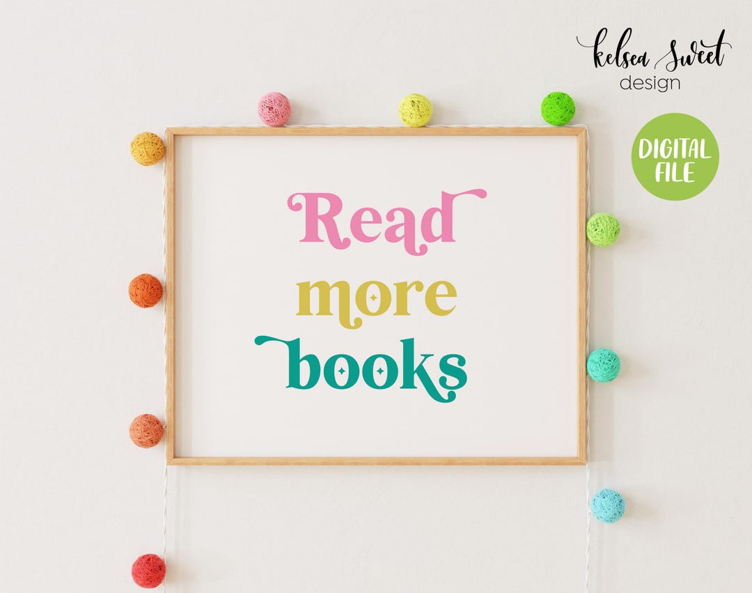 Read More Books, Digital Print, Motivational Classroom Poster ...