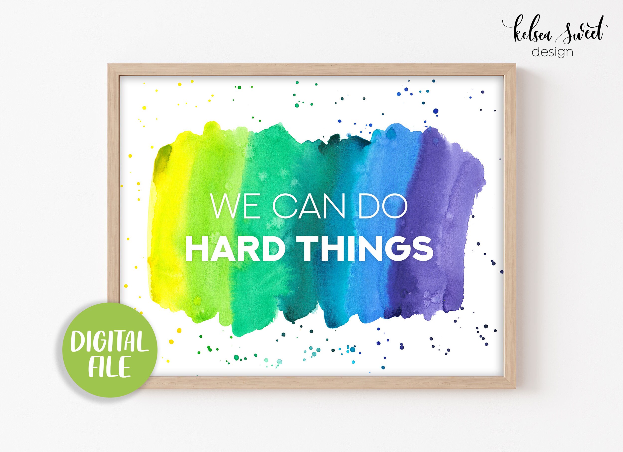 We Can Do Hard Things WATERCOLOR Elementary Classroom - Etsy