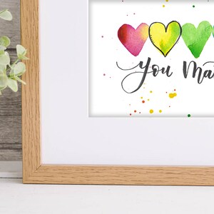 Colorful Classroom Wall Art, You Matter, Rainbow ORIGINAL Watercolor ...
