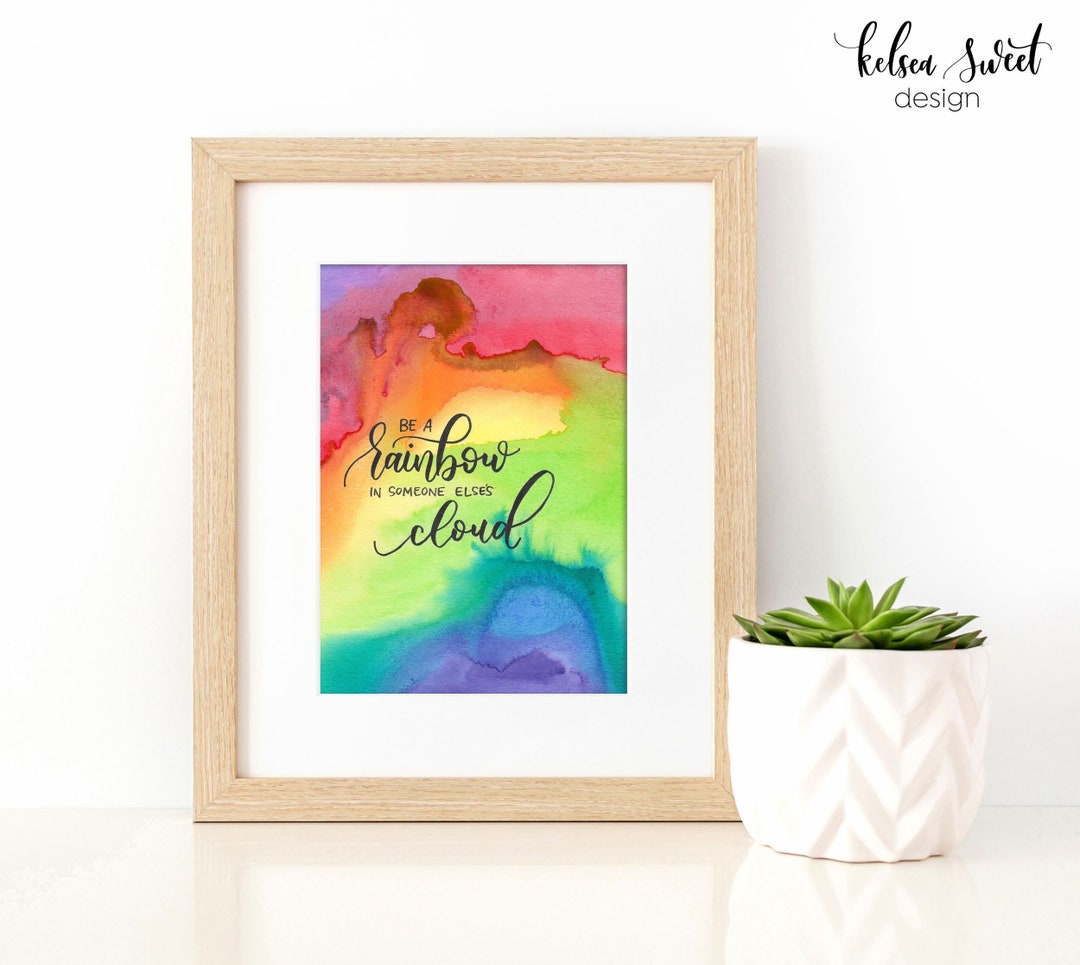 Colorful Classroom Wall Decor, Maya Angelou Quote, Be A Rainbow in ...