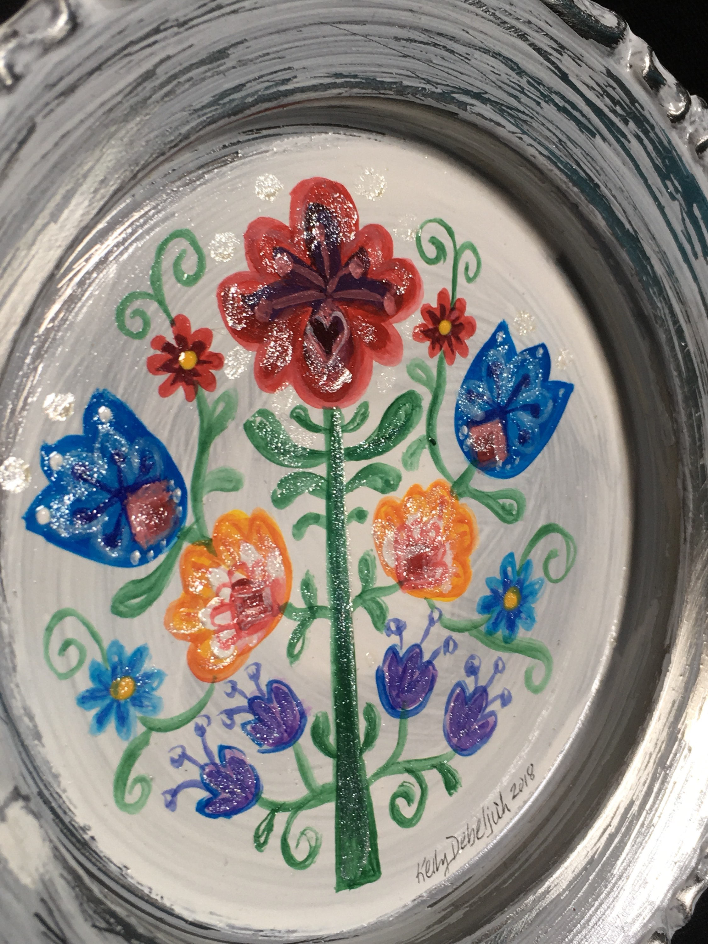 Slavic Folk Flower Design Wall Art | Etsy