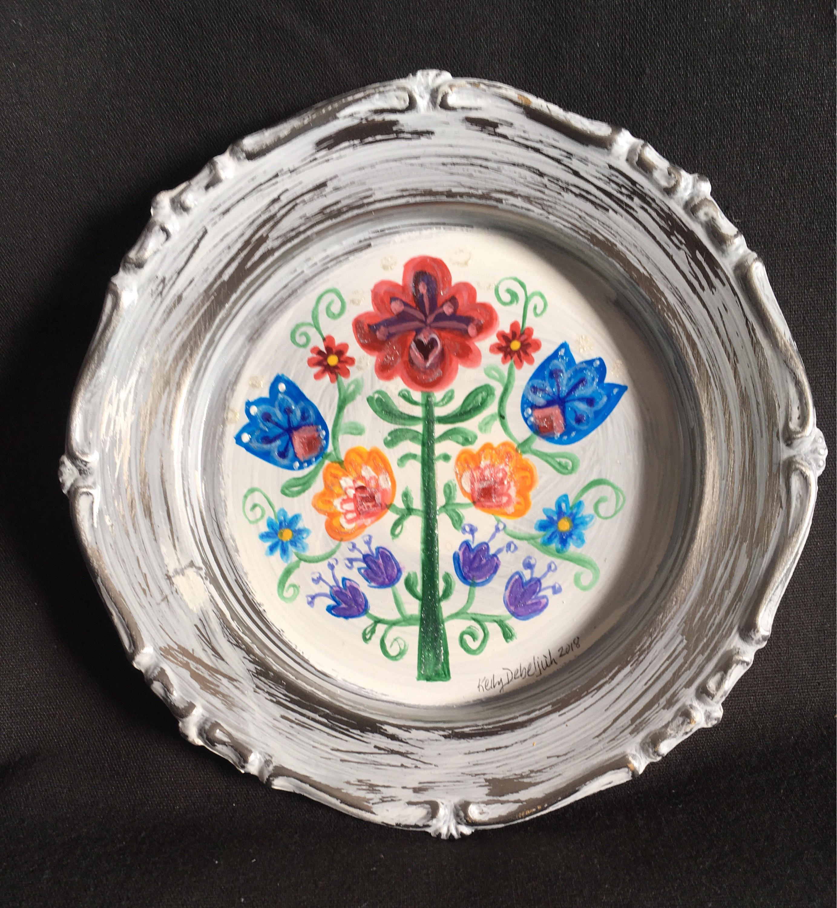 Slavic Folk Flower Design Wall Art | Etsy