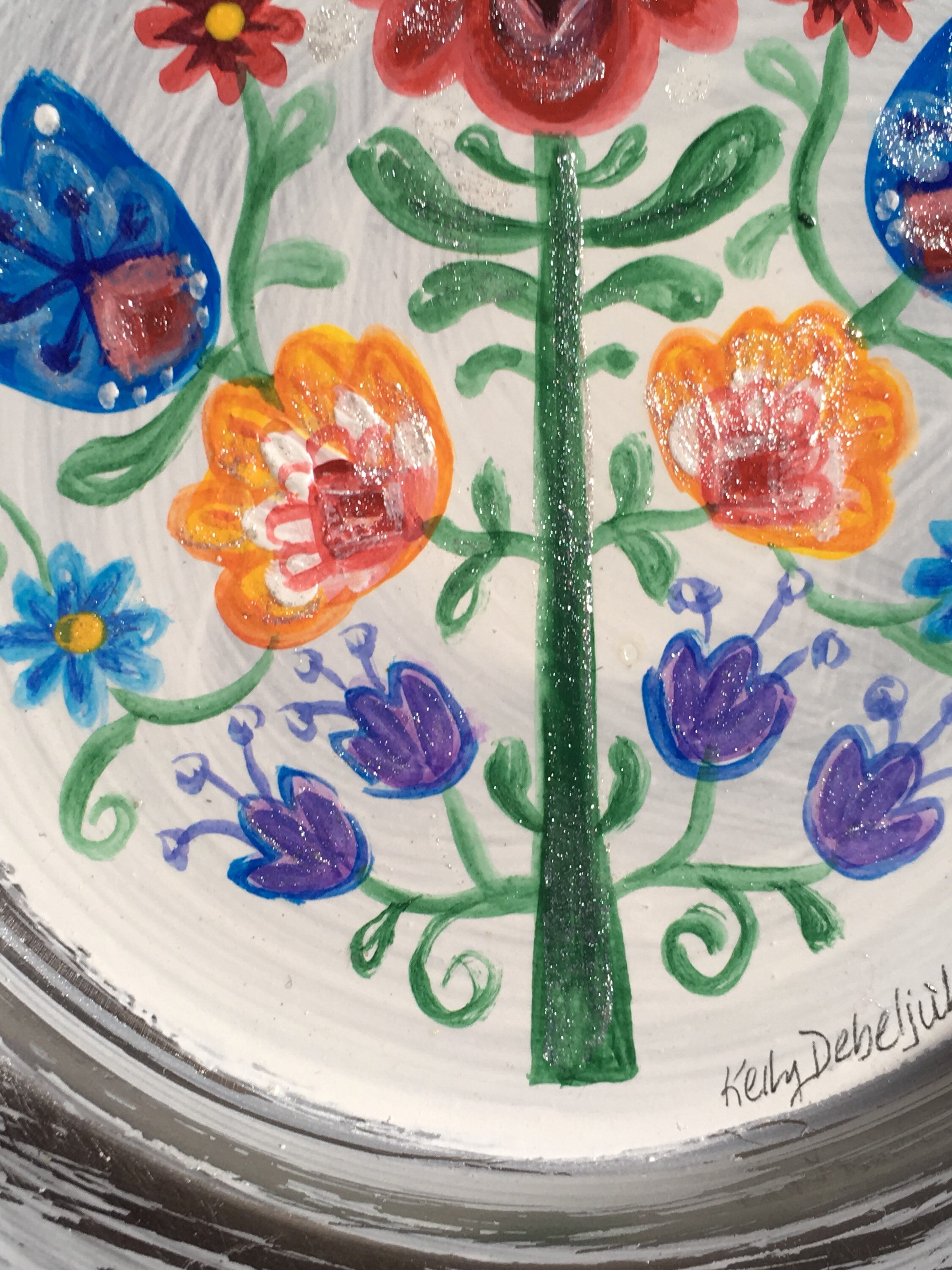 Slavic Folk Flower Design Wall Art | Etsy