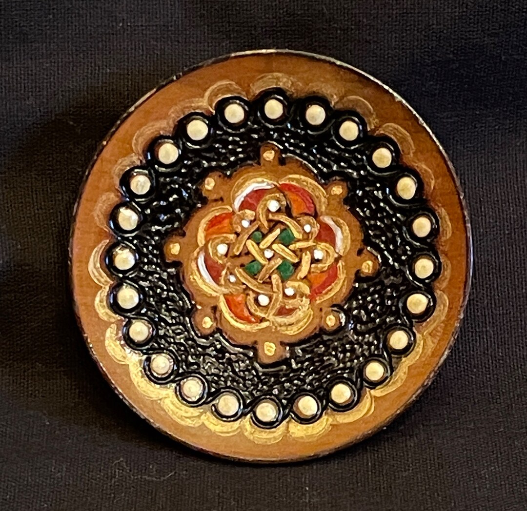 Small Hand-painted Wood Burned Vintage Plate Wall Art - Etsy