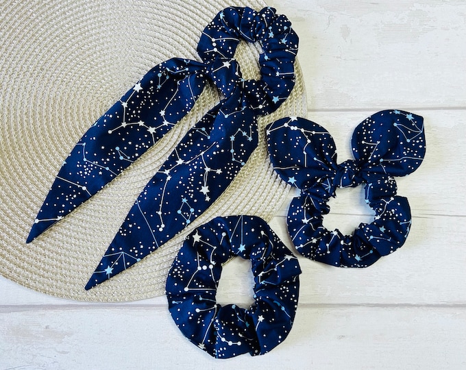 Star Scrunchy, Celestial Gold Star Scrunchies, Star Hair Accessory ...