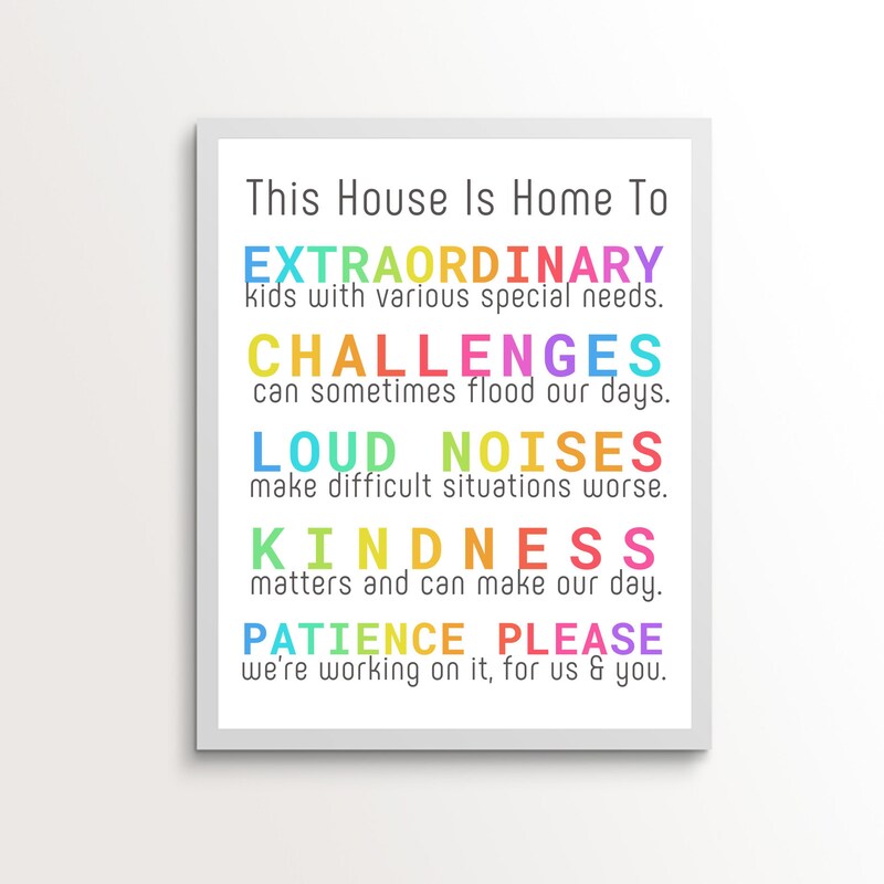 Special Needs Poster - Etsy