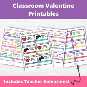 Kids Printable Valentines Cards, School Valentine, Kids Valentine's ...