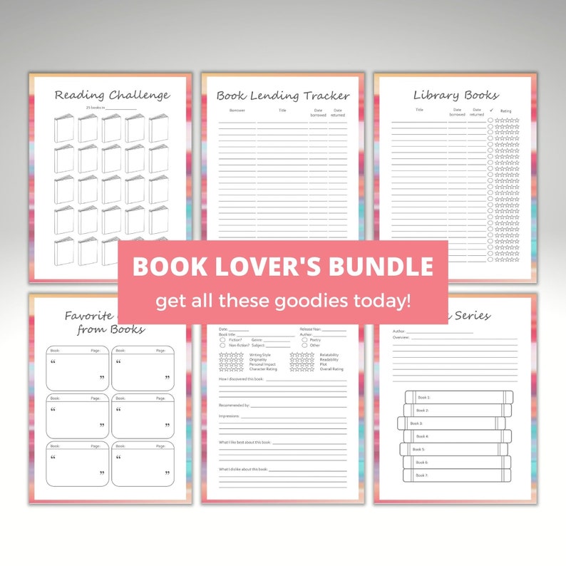 Printable Reading Planner, Book Club Ideas, Online Reading Group, PDF ...