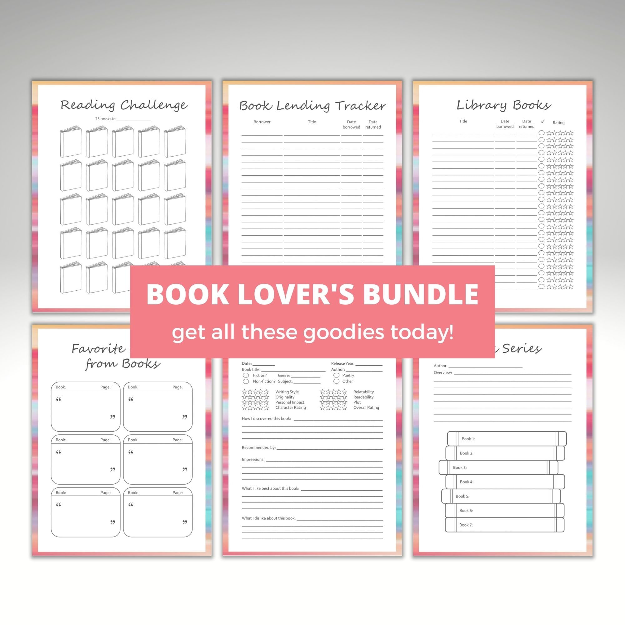 Printable Reading Planner, Book Club Ideas, Online Reading Group, PDF ...