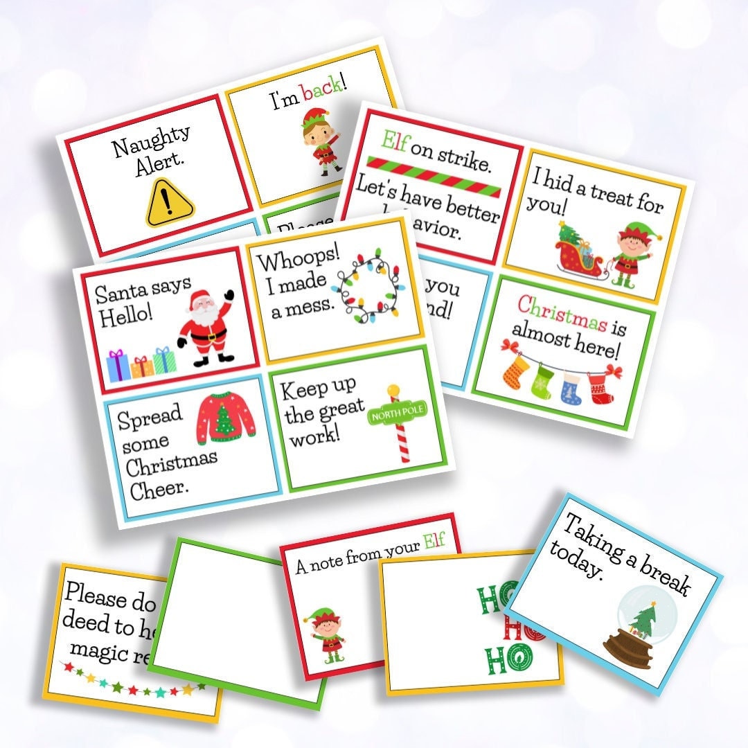Elf Notes Printable, Christmas Elf Ideas, Elf Kit, Elf Activities, Elf ...