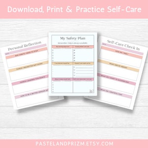Mental Health Worksheets, Safety Plan for Mental Health, Personal ...