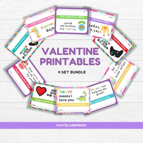 Kids Printable Valentines Cards, School Valentine, Kids Valentine's ...