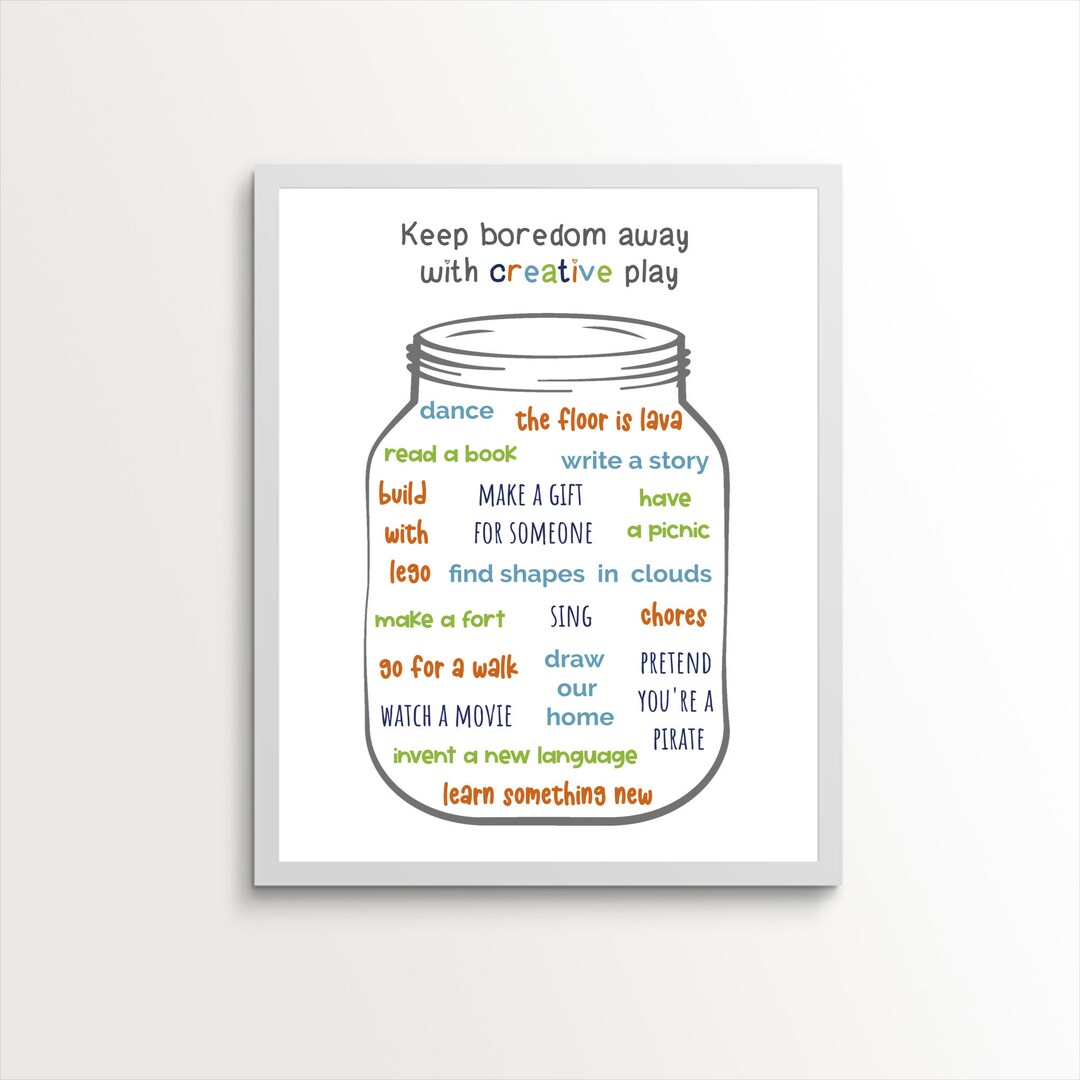 Bored Jar, I'm Bored Ideas for Kids, Printable Kids Activities, at Home ...