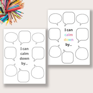 Calm Down Corner Kit for Kids, Mindfulness Poster, Therapy Printable ...
