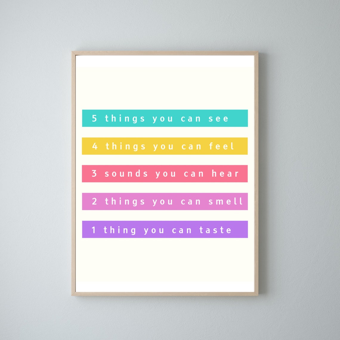 54321 Grounding Technique, the Five Senses, Printable Grounding ...