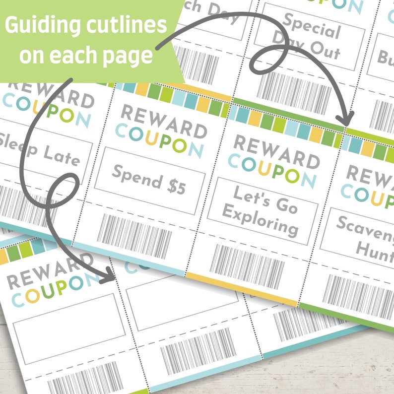 Reward Coupon Set, Printable Chore Incentives, School Reward System ...