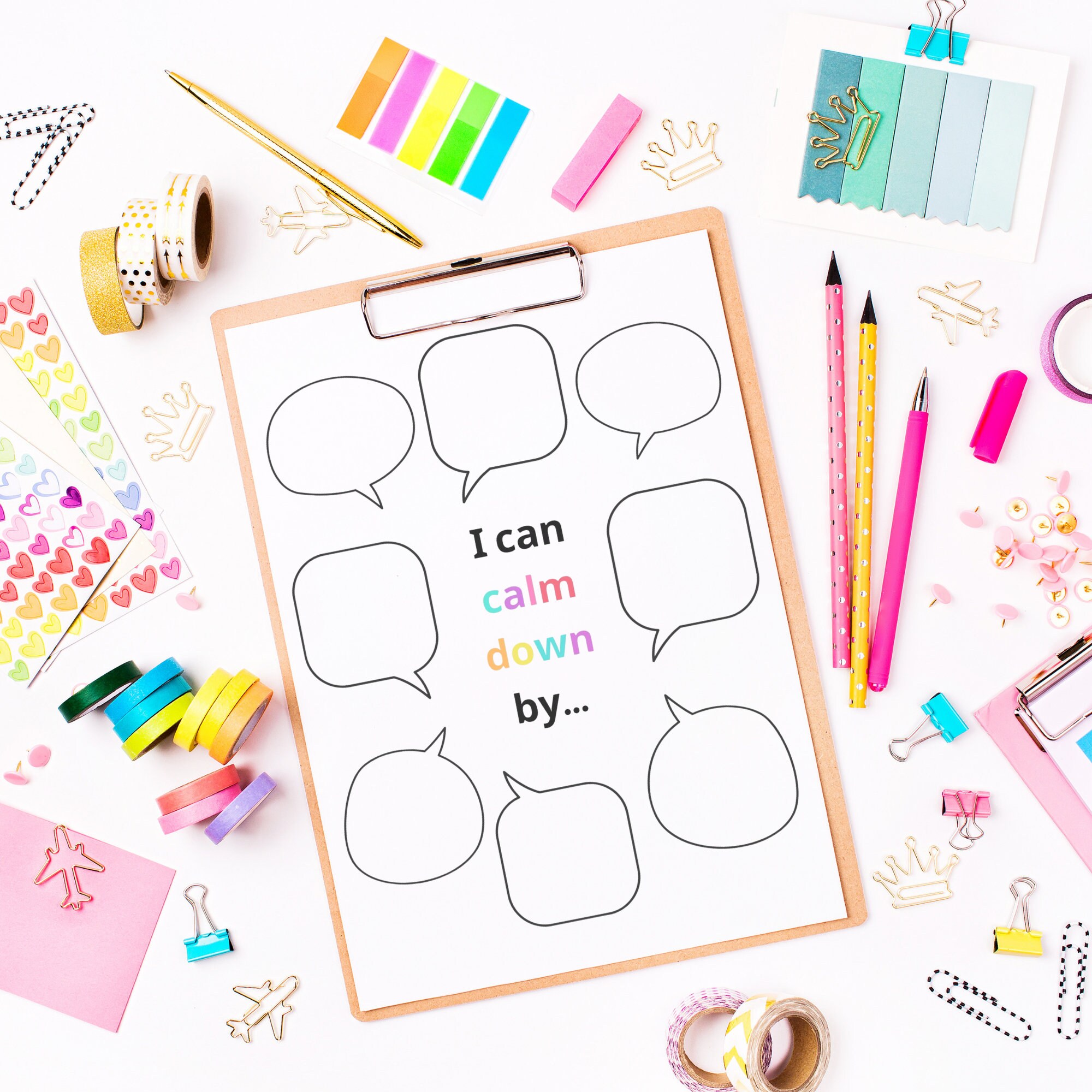 Calm Down Corner Kit for Kids, Mindfulness Poster, Therapy Printable ...